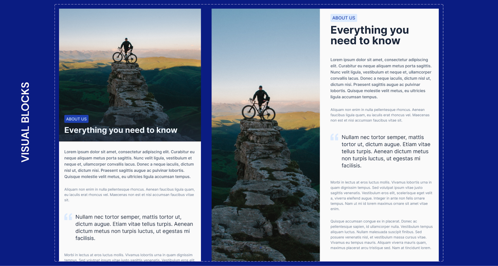 What types of generic content blocks does Hyvä UI provide?